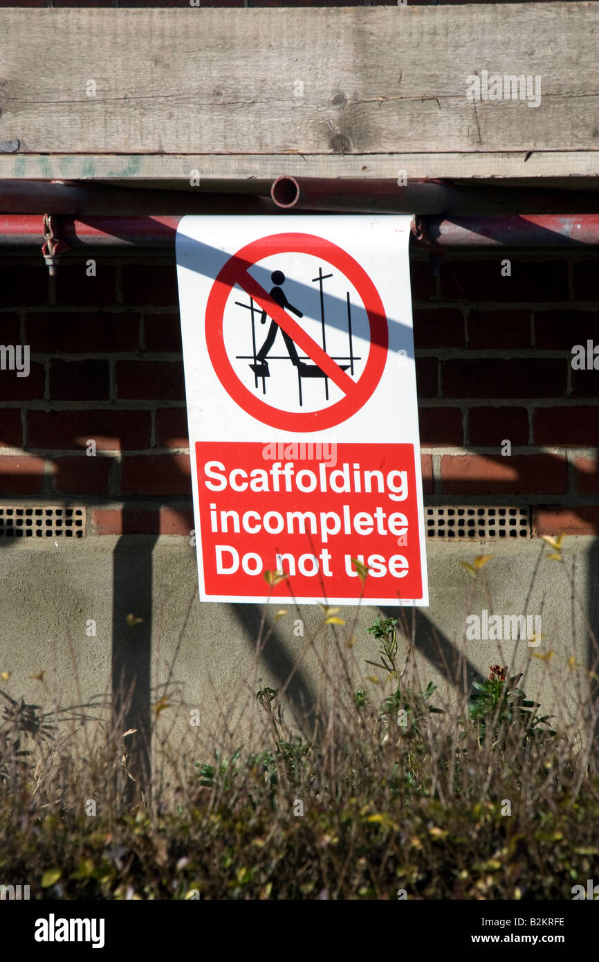 Scaffolding Sign High Resolution Stock Photography and Images - Alamy