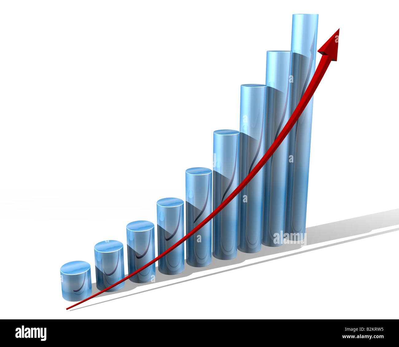 Illustration of a bar chart showing everything is doing well Stock ...