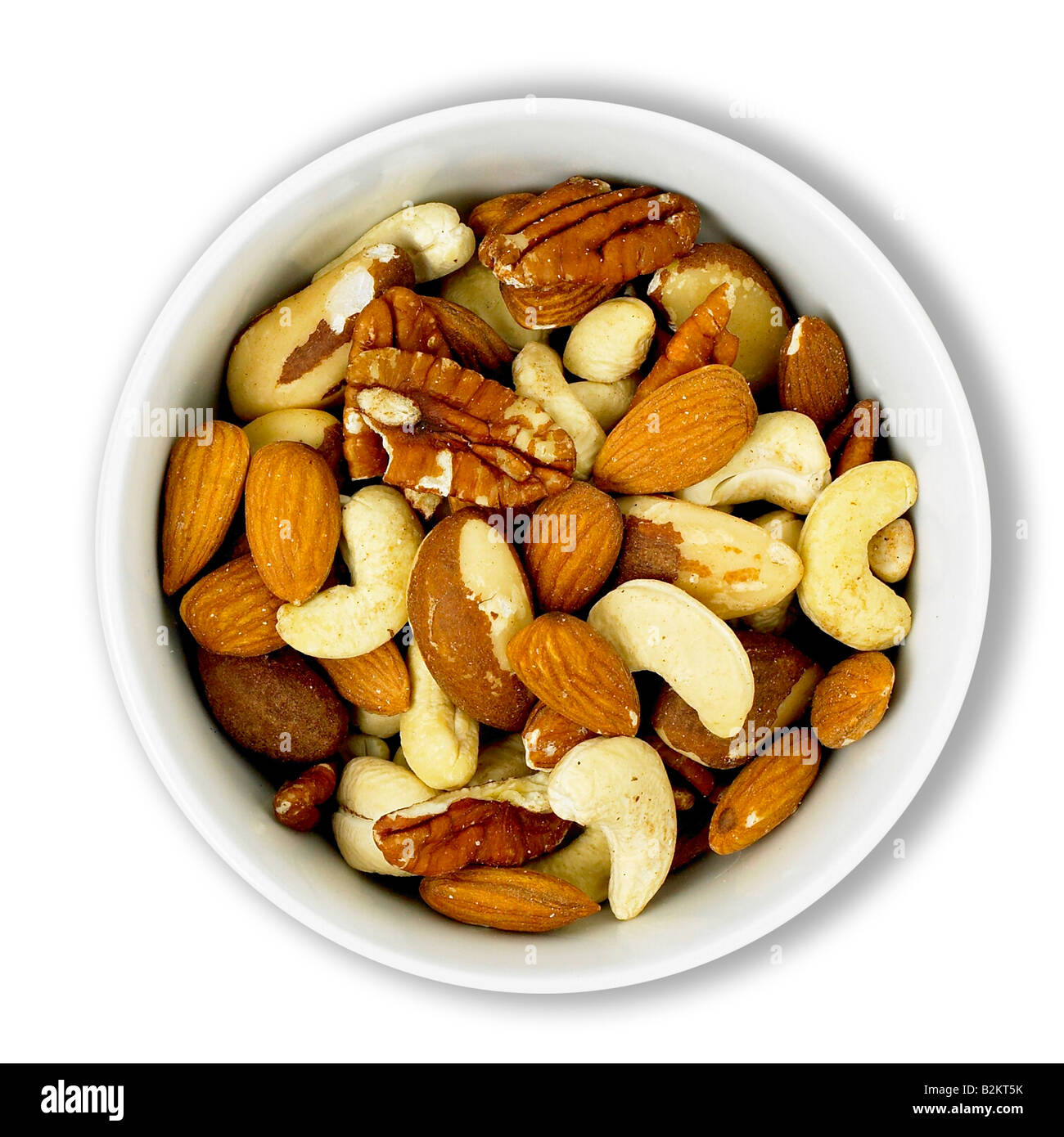 White bowl of nuts Stock Photo - Alamy