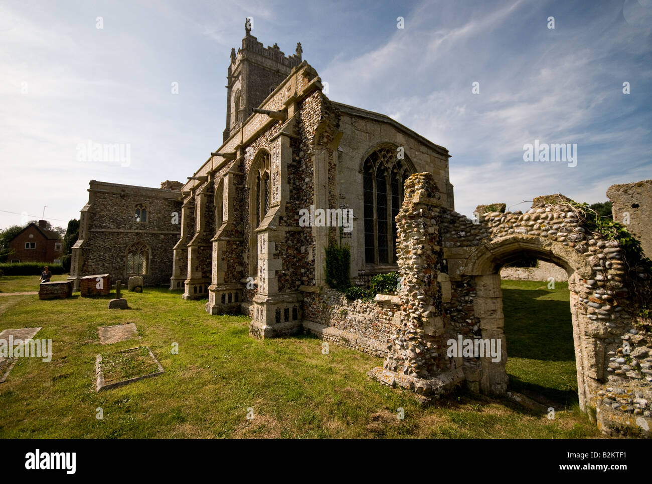 The ruins of St Andrews Church at Walberswick in Suffolk Stock Photo ...