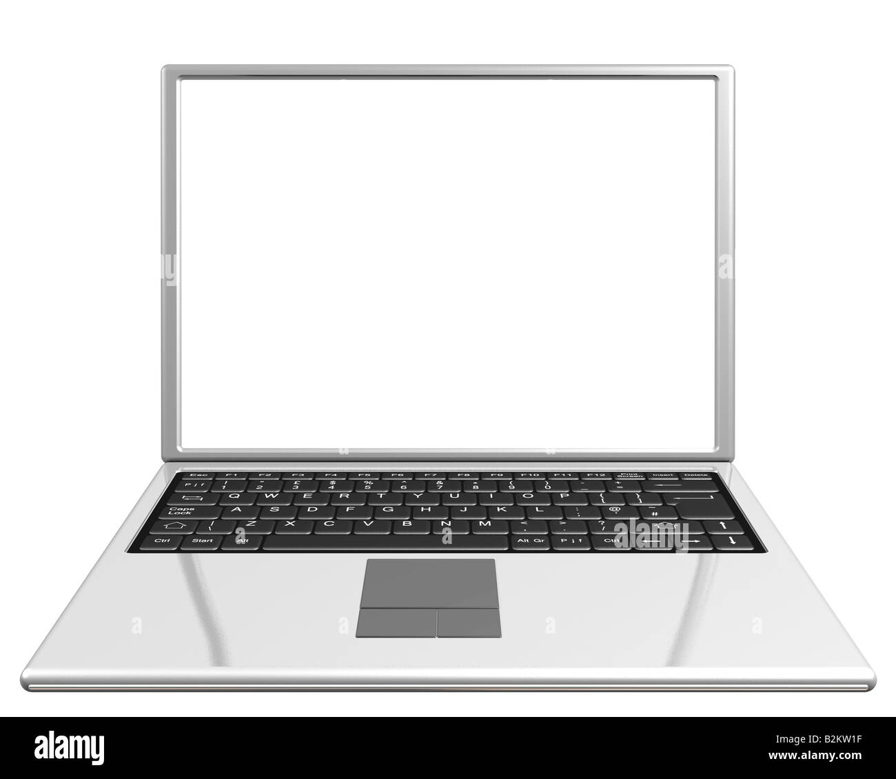 Isolated illustration of a laptop with a useful blank screen Stock ...