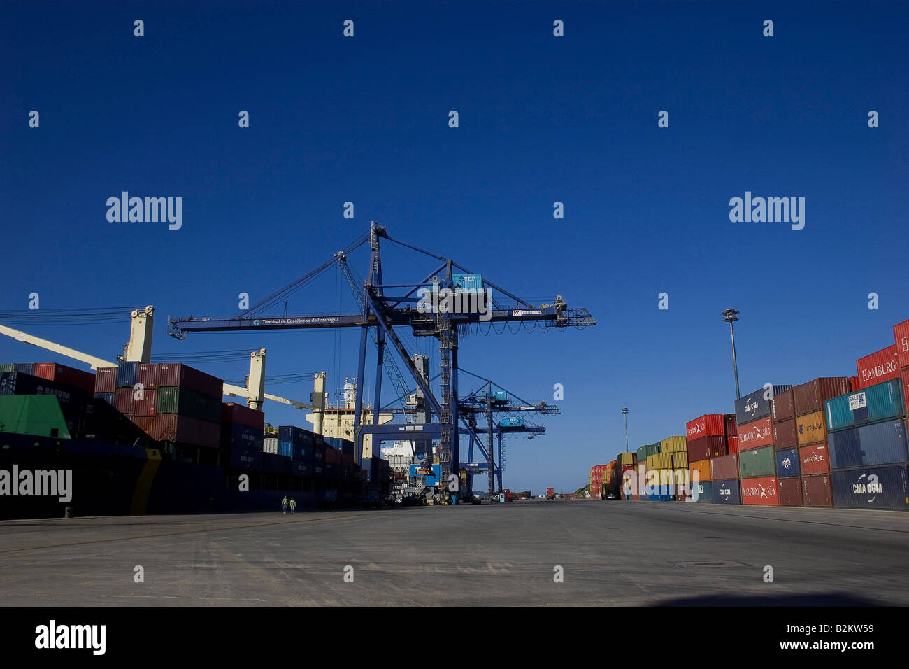 View of Paranagua harbour Stock Photo - Alamy