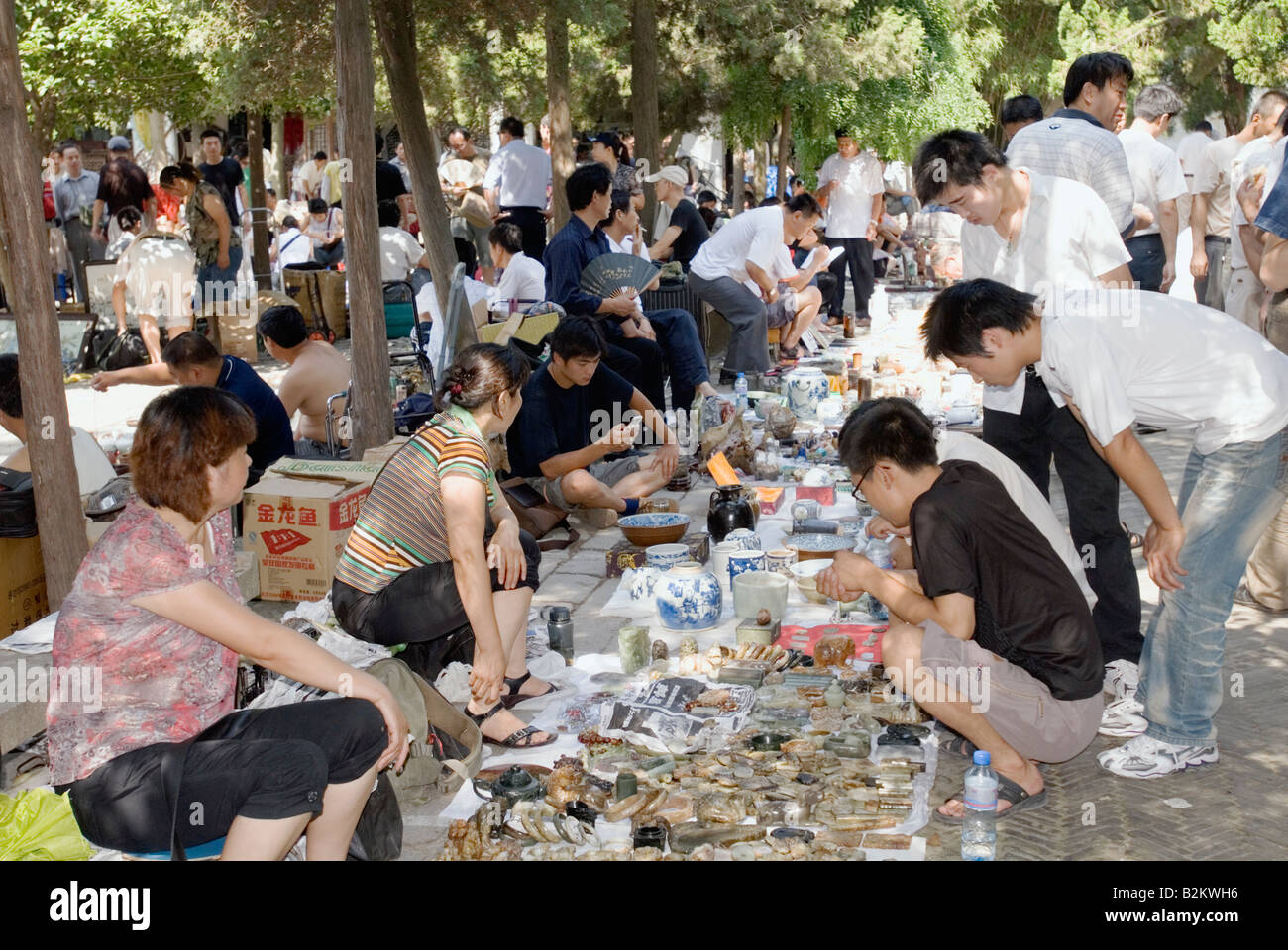 China, Suzhou, Traditional Market Outside Of Confucian Temple Stock ...