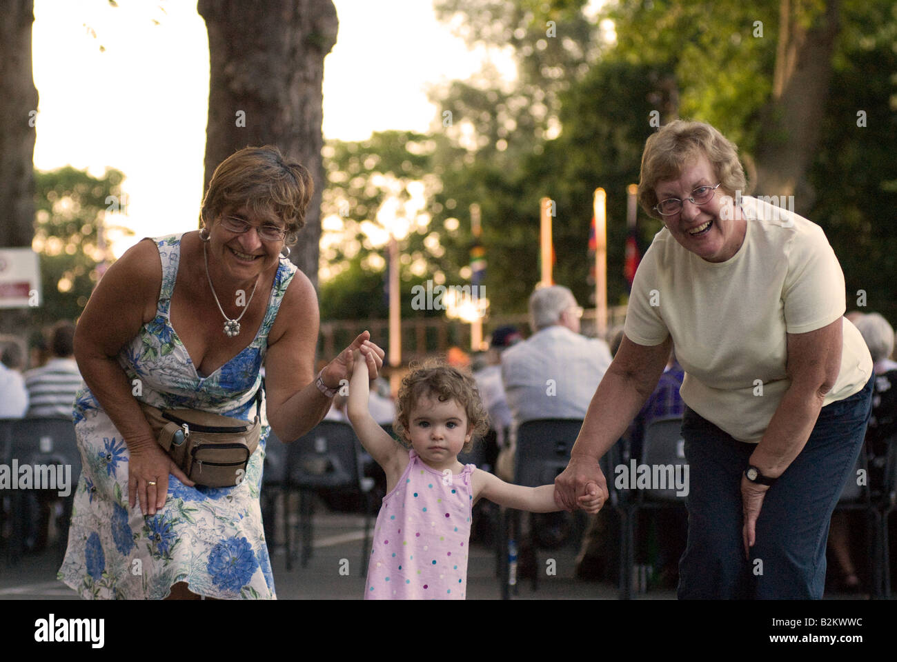 People having fun at Concert in the Park Royal Military School of Music ...