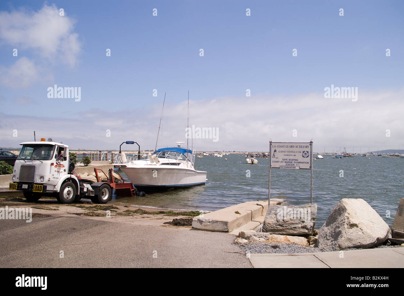 Plymouth, boat slipping (Massachussetts Stock Photo - Alamy