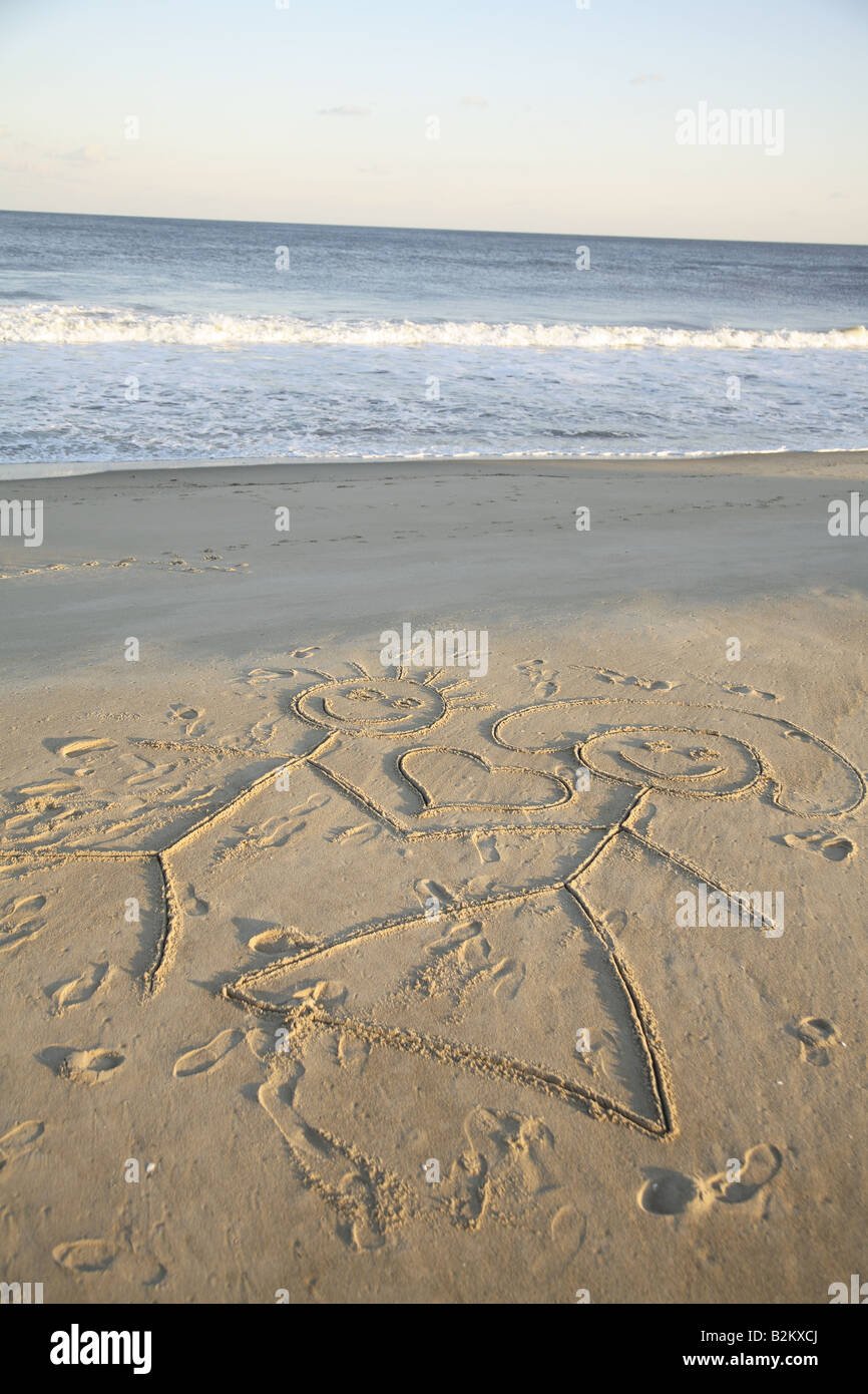 drawing in sand Stock Photo - Alamy