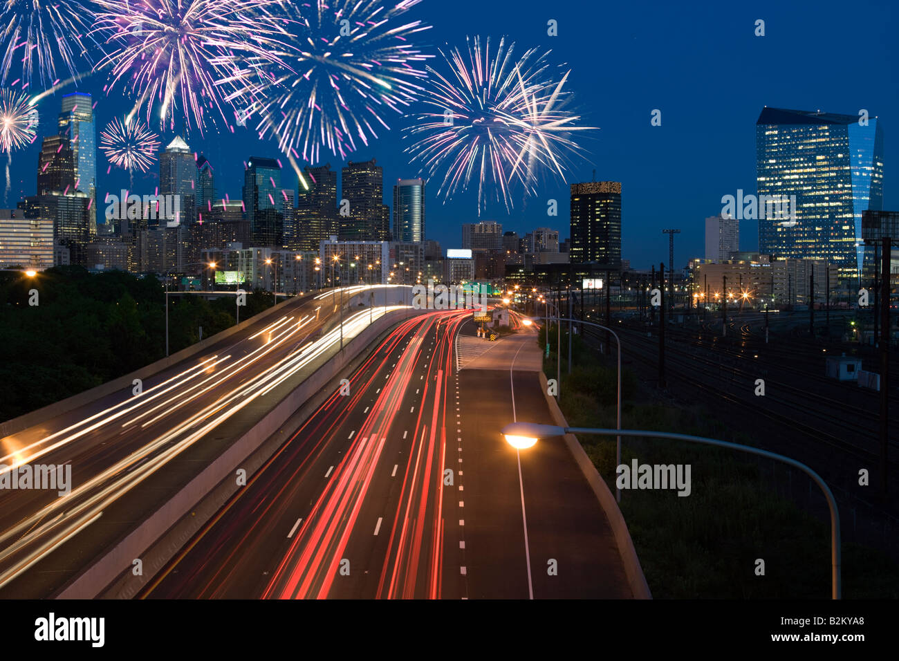 Interstate 76 philadelphia skyline hi-res stock photography and images ...