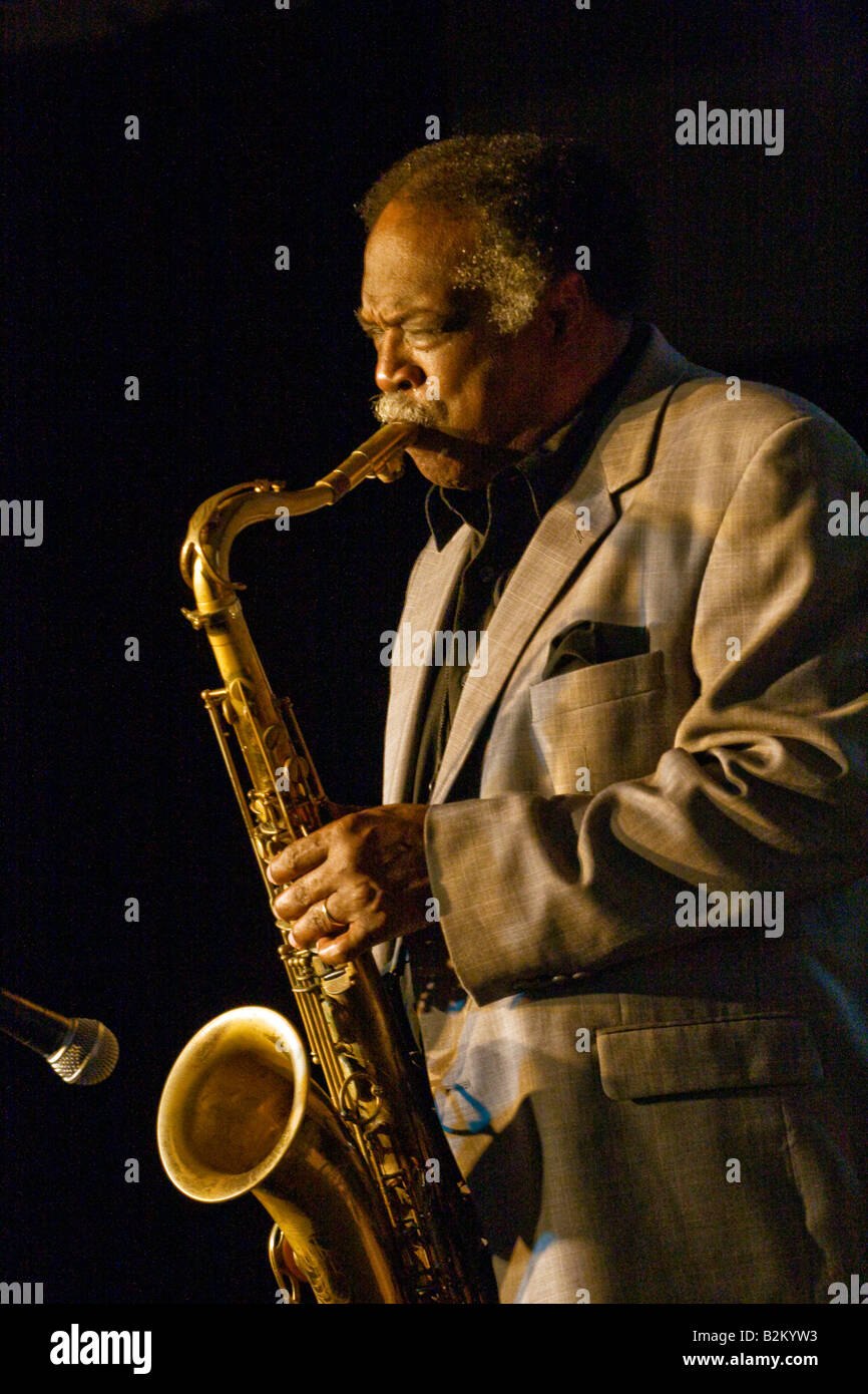 HOUSTON PERSON plays saxophone for the ATSUKO HASHIMOTO TRIO at the ...