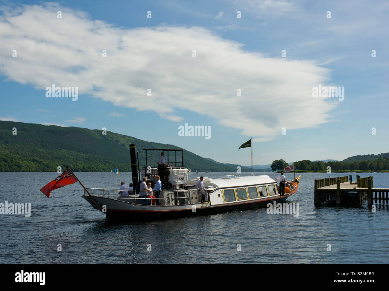 Steam launch Gondola, which carries passengers around Coniston lake ...