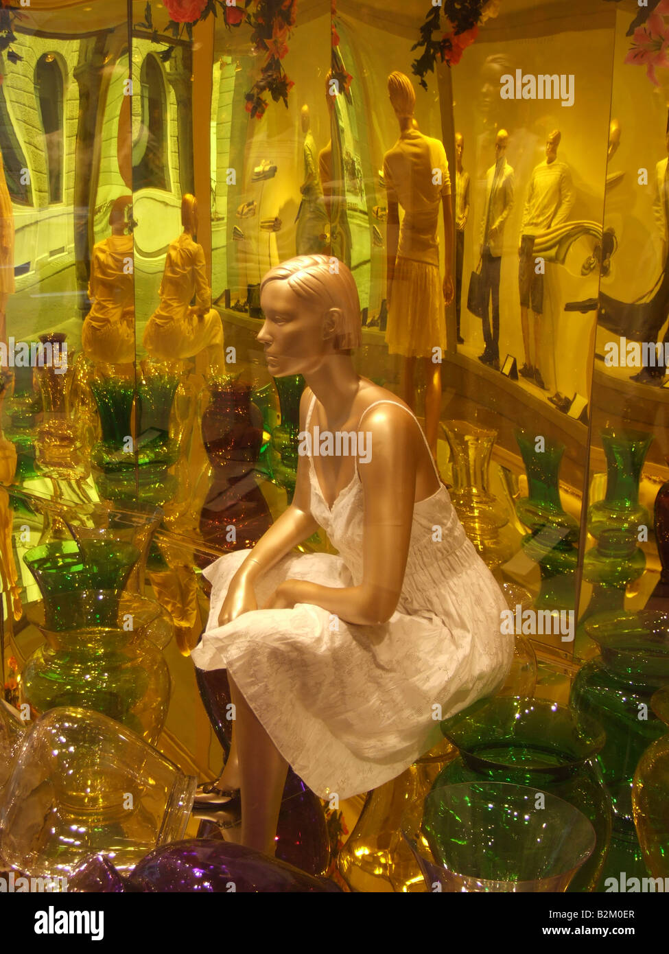 abstract women mannequins reflections shop window Stock Photo - Alamy
