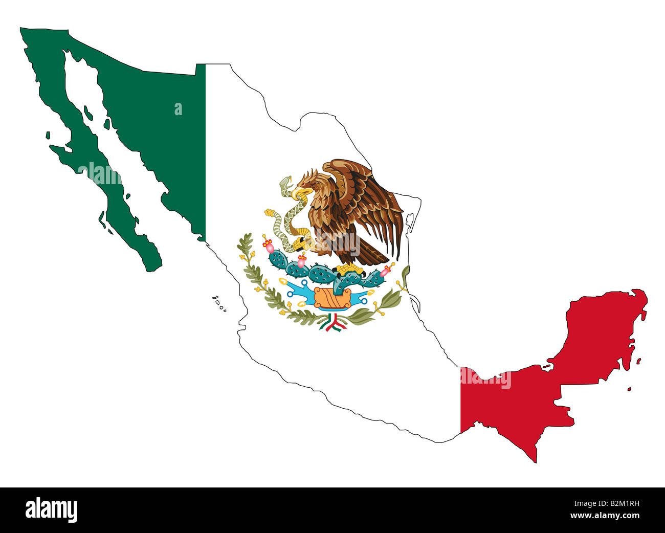 Mexico map hi-res stock photography and images - Alamy