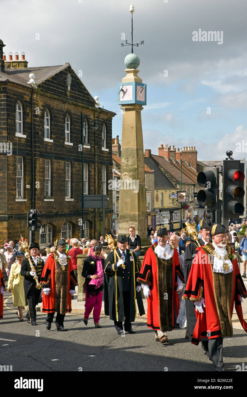 The Parade of Yorkshire Mayors and Mace Bearers through Guisborough on ...
