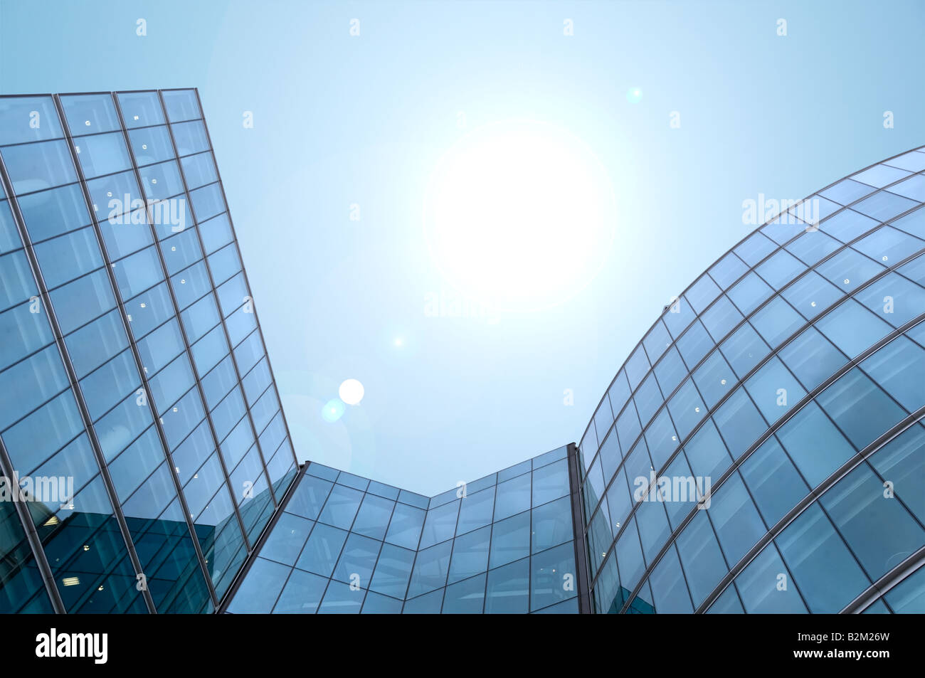 Skyscraper building blue sky Stock Photo - Alamy