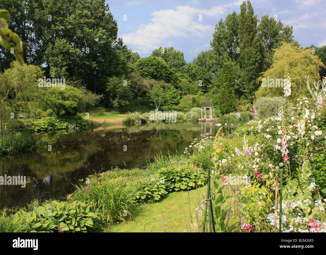 Springhead Mill garden, Fontmell Magna, Dorset Stock Photo - Alamy