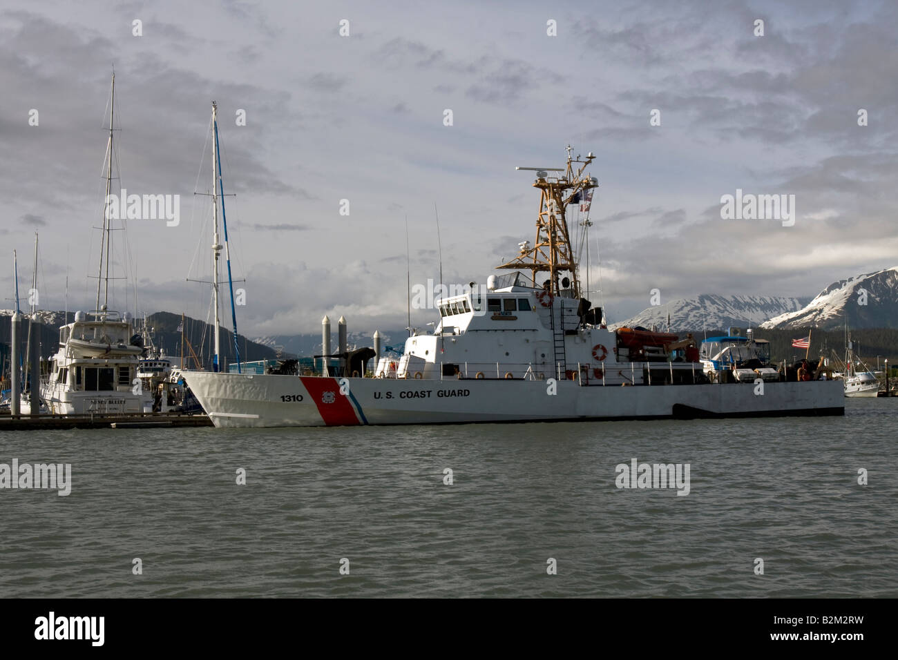 Coastguard vessel in Harbour of Seward, Alaska Stock Photo - Alamy