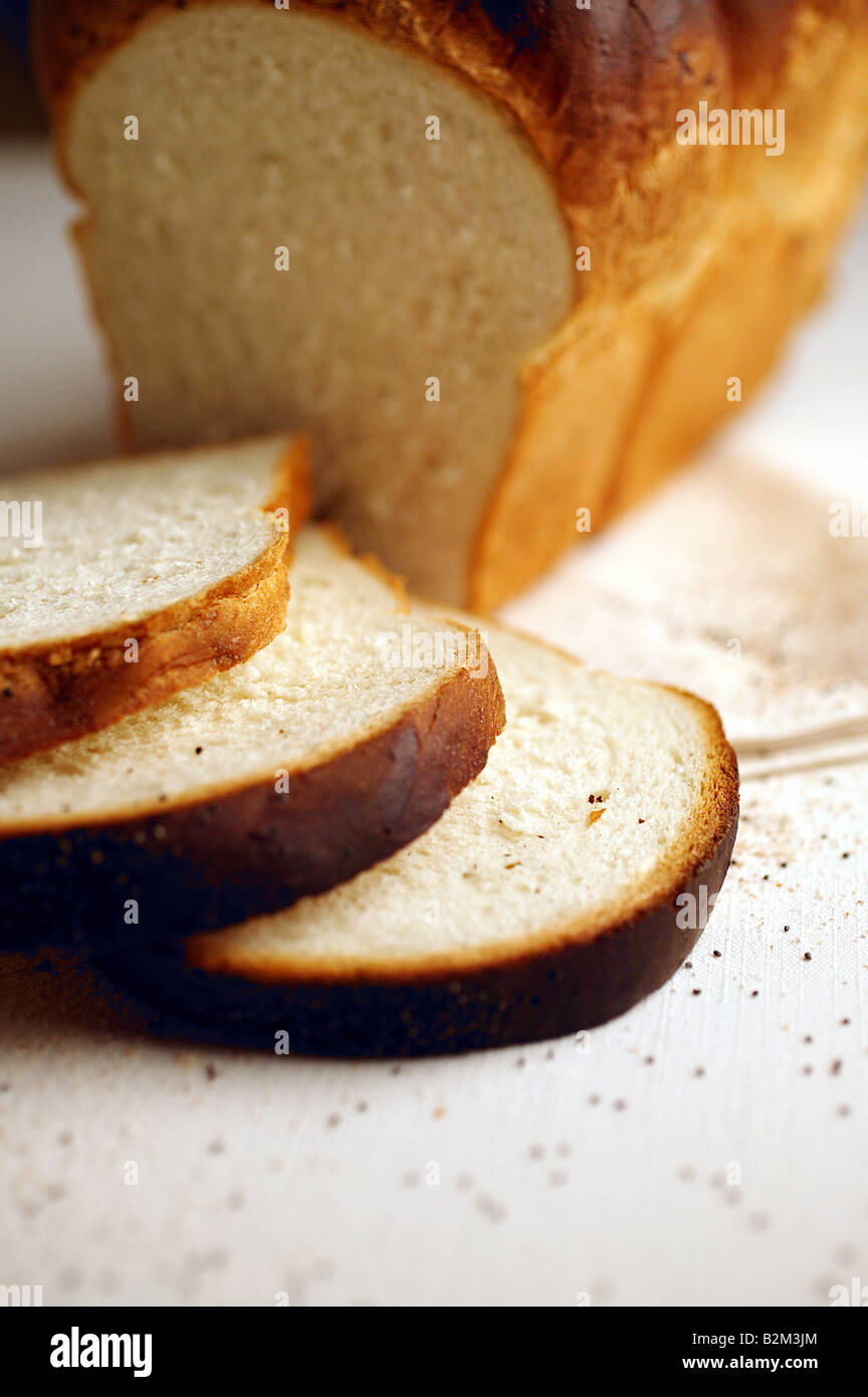 Freshly Baked Bread Sliced Stock Photo - Alamy