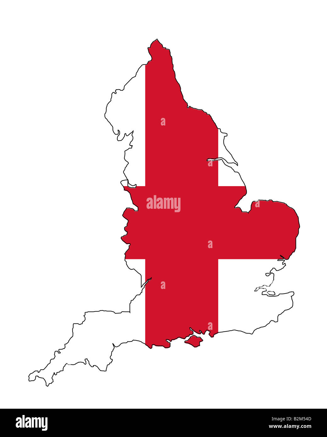 England Flag Map