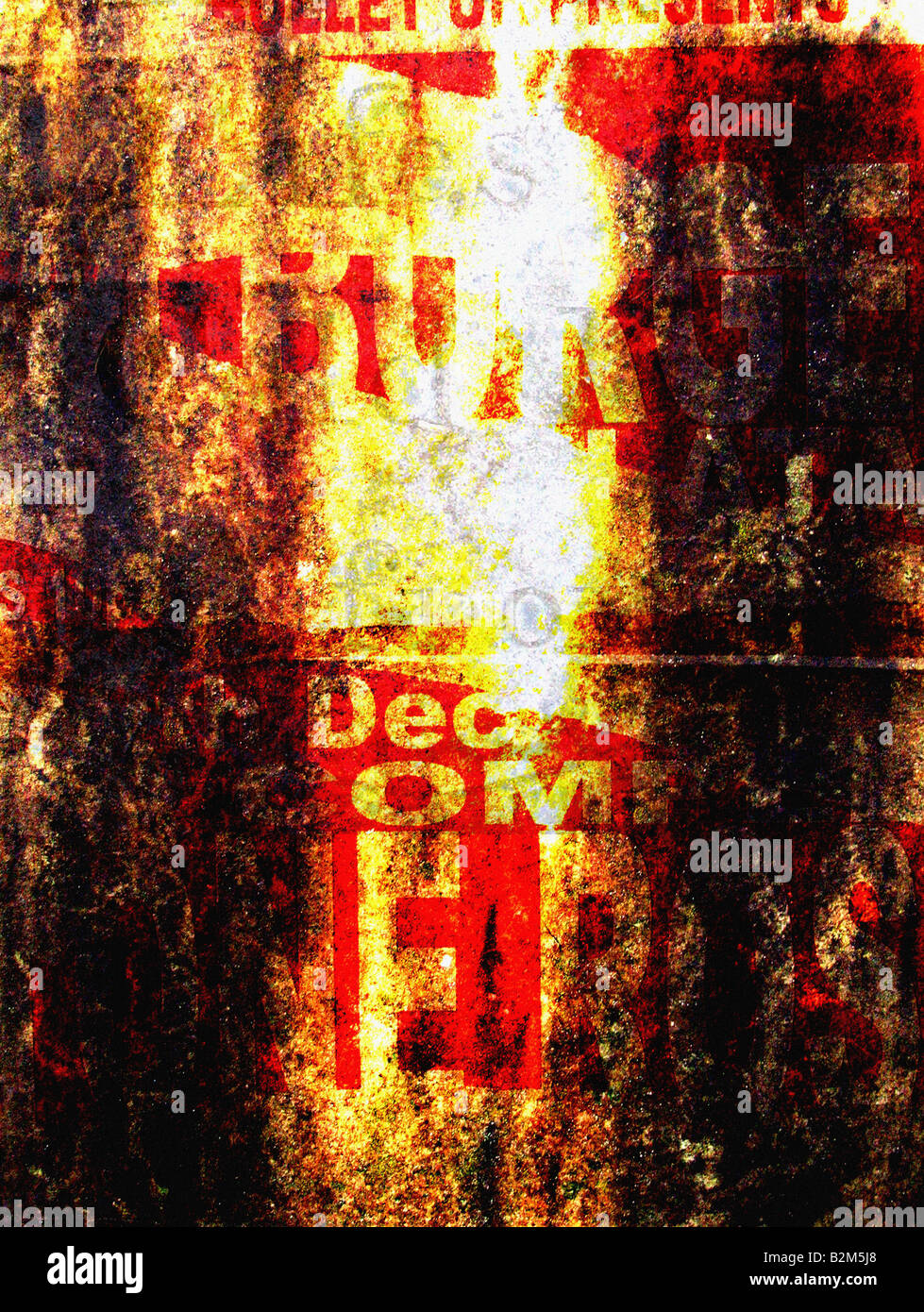 Posters and Urban Decay Stock Photo - Alamy