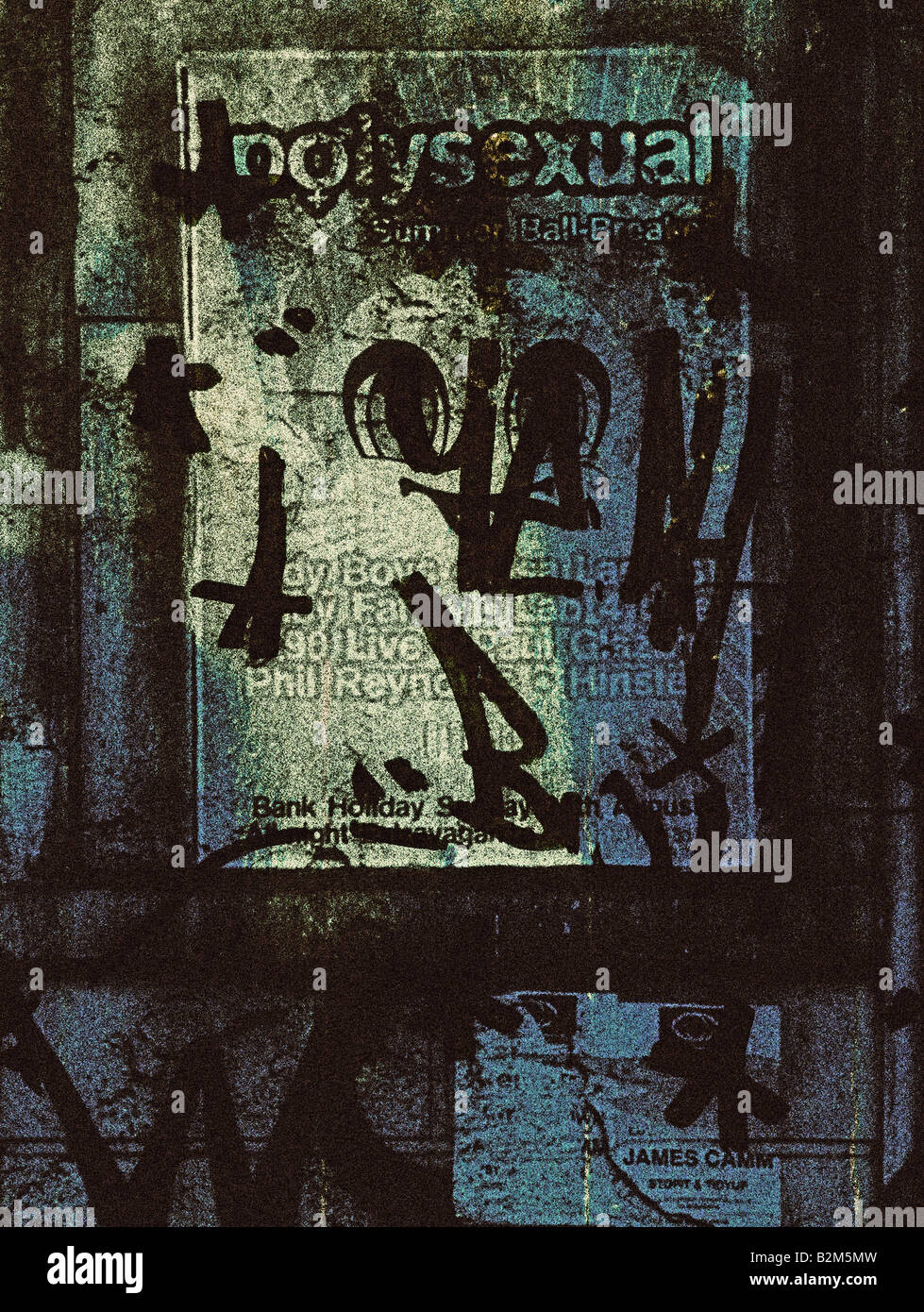 Posters and Graffiti and Urban Decay FOR EDITORIAL USE ONLY Stock Photo ...