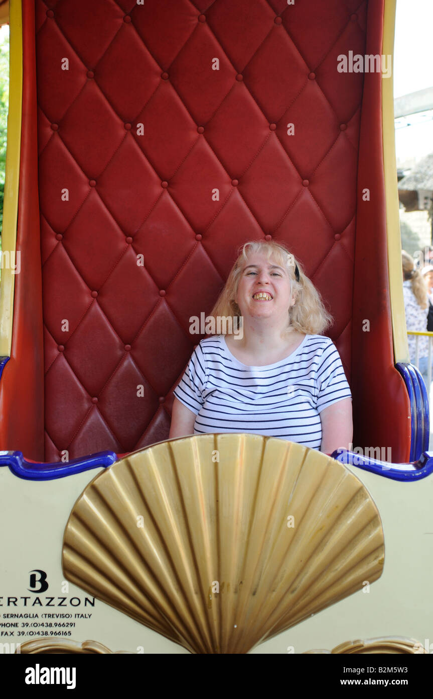 Portrait of a middle aged woman with learning disabilities Stock Photo ...
