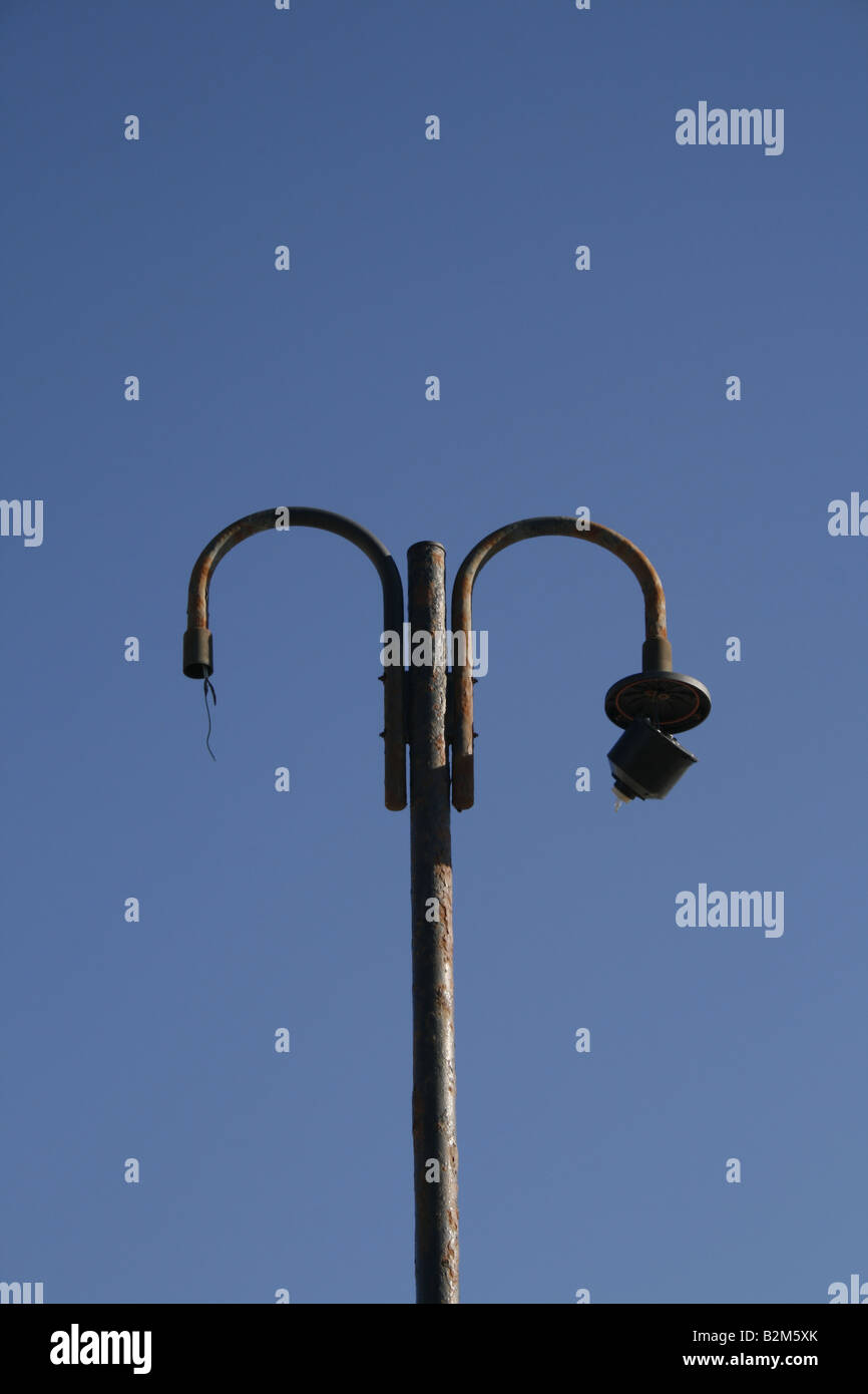 Street lighting post damaged hi-res stock photography and images - Alamy