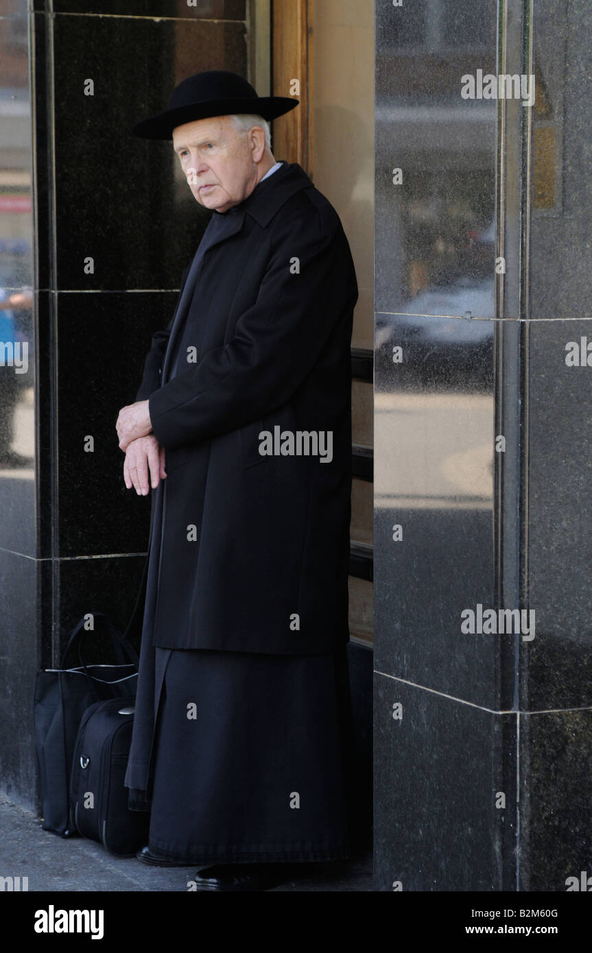Portrait of French curate Stock Photo - Alamy