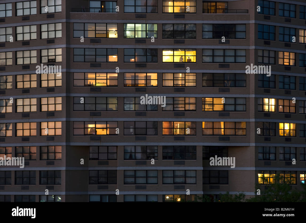 WINDOWS OF APARTMENT BUILDING GUTTENBERG NEW JERSEY USA Stock Photo - Alamy