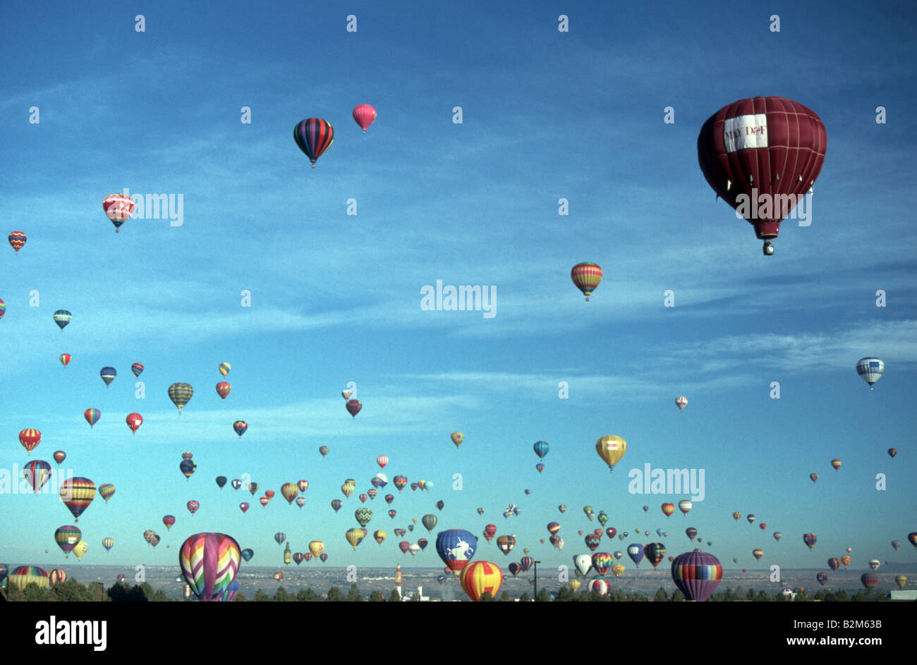 Hot Air Balloon Race Stock Photo - Alamy