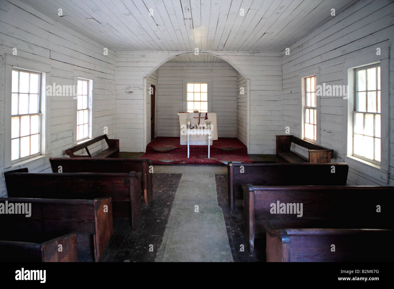 INTERIOR OF THE FIRST AFRICAN BAPTIST CHURCH ON CUMBERLAND ISLAND ...