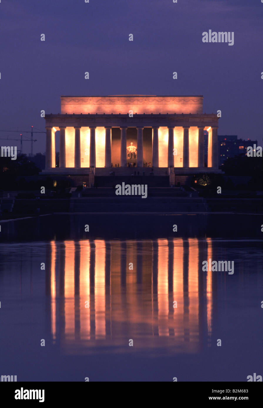 Lincoln Memorial and Reflecting Pool Washington DC United States Stock ...
