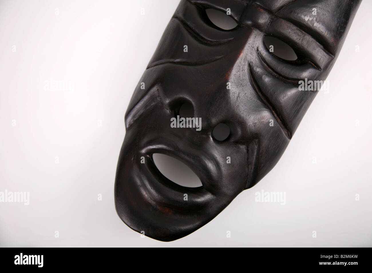 African Mask from Zambia on a white background Stock Photo - Alamy