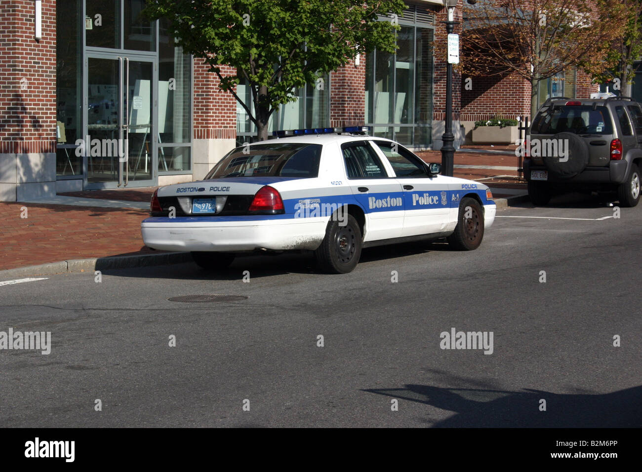 Boston Police Patrol Car Stock Photo - Alamy