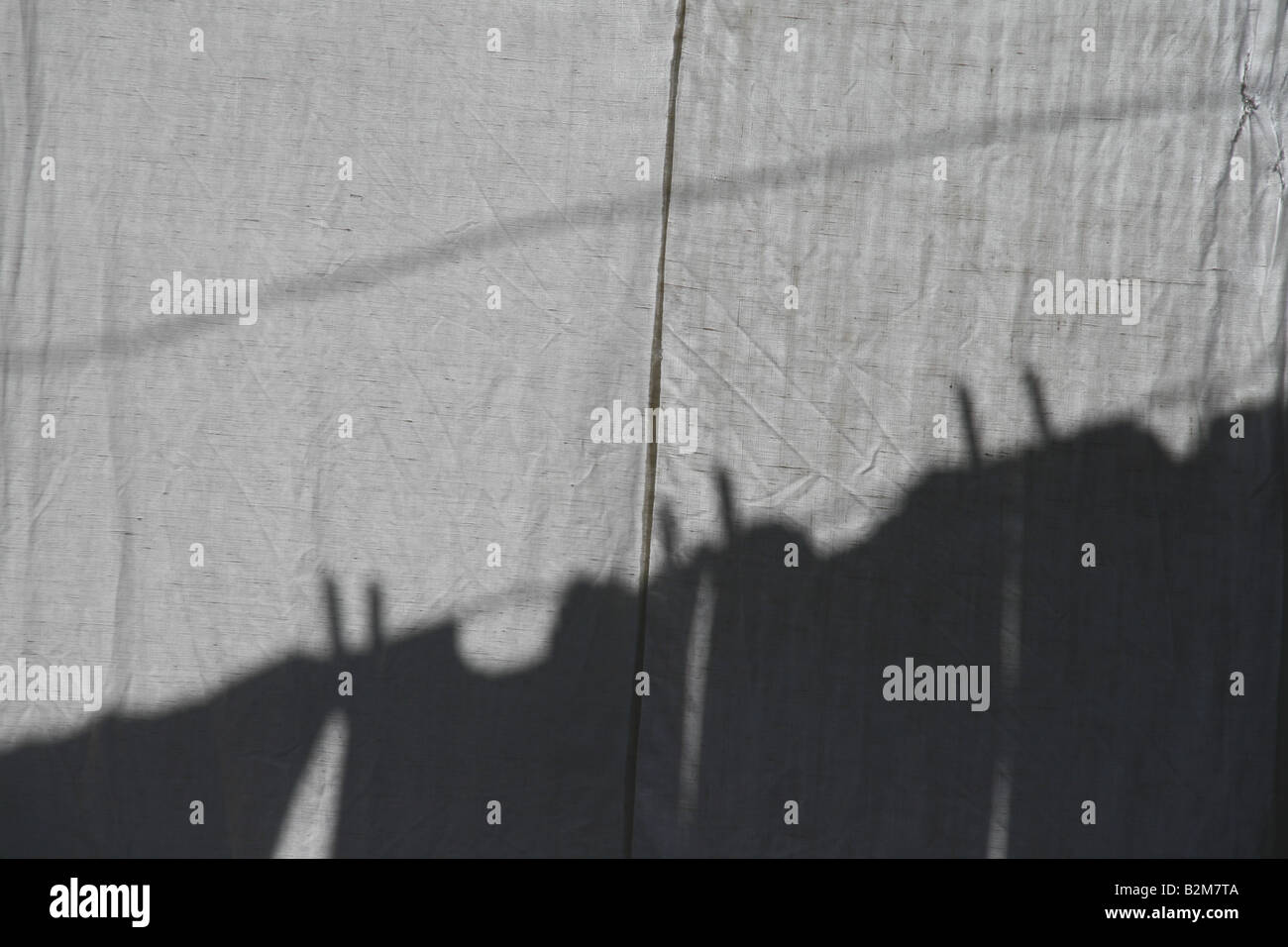 Sheets washing line shadow hi-res stock photography and images - Alamy