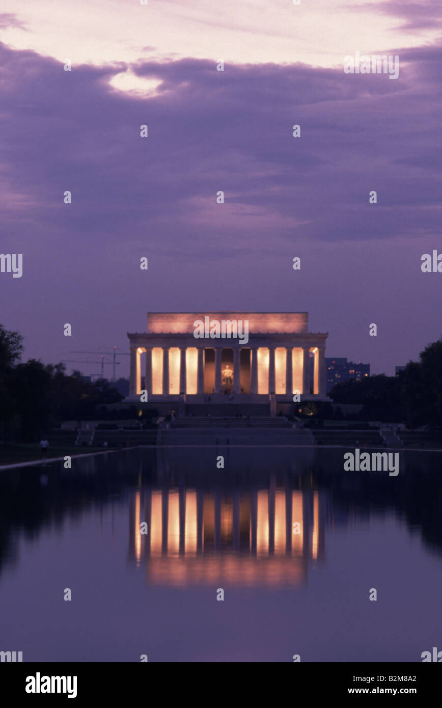 Lincoln Memorial and Reflecting Pool Washington DC United States Stock ...