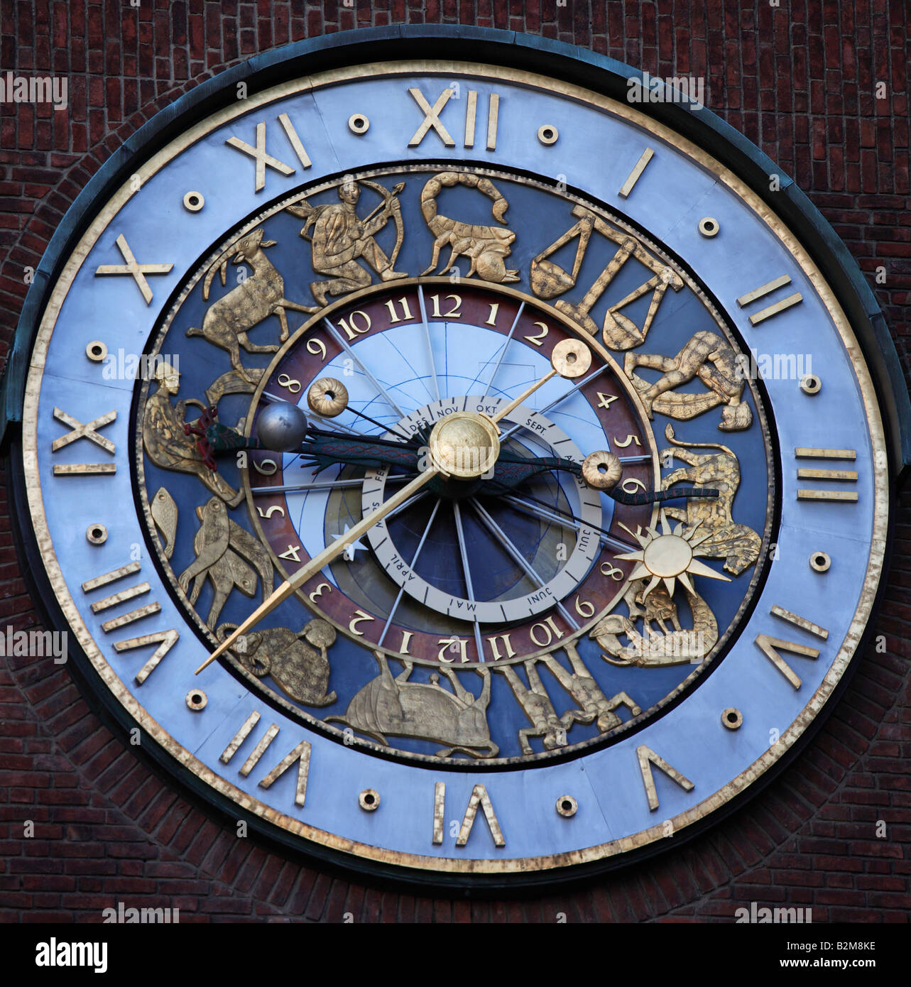 Norway Oslo Town Hall clock Stock Photo - Alamy
