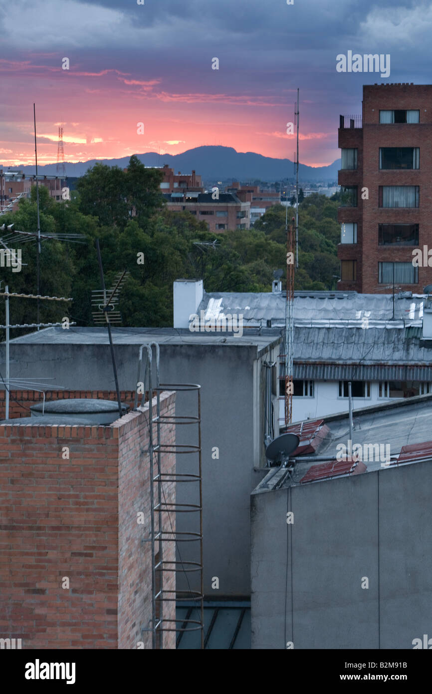 Sunset over Bogota Colombia Stock Photo - Alamy