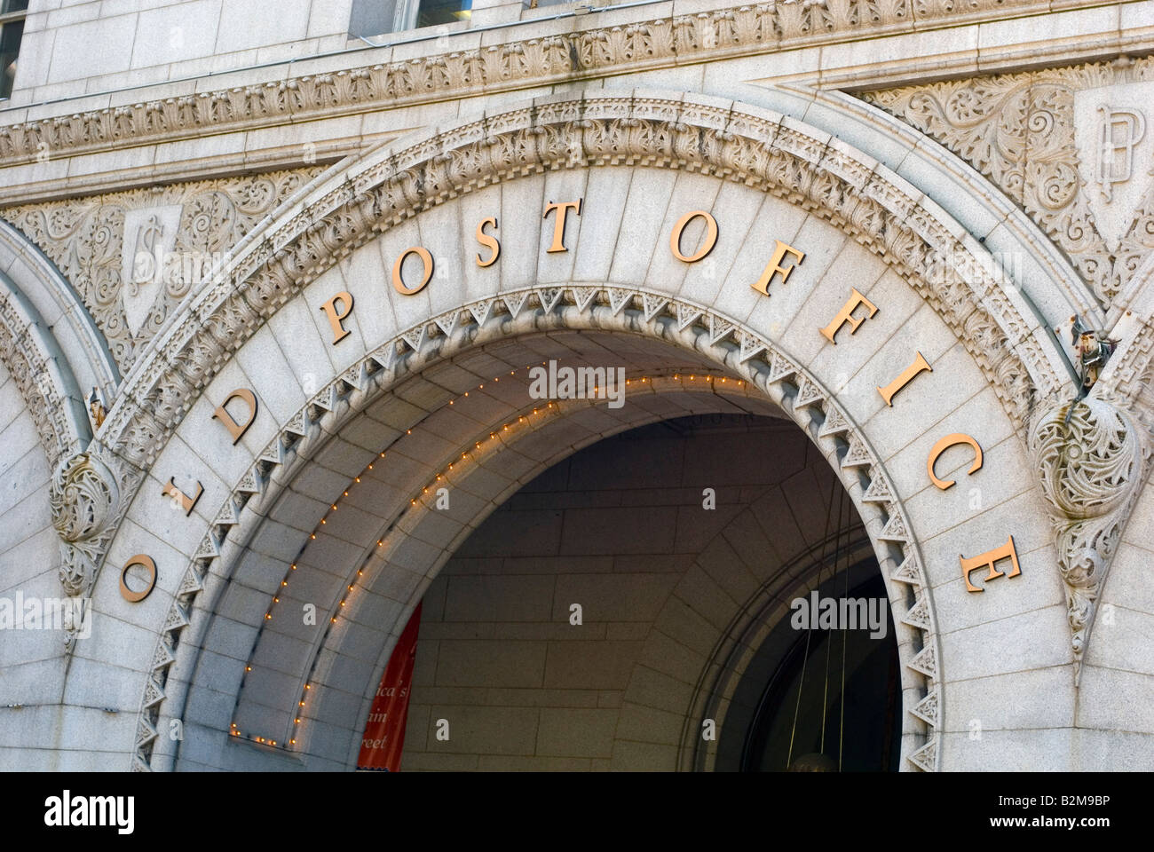 Arch at he Old Post Office in Washington D C built in the 1890s and ...