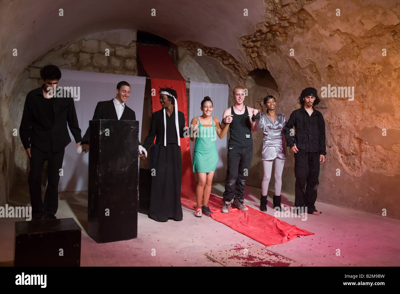 Martef Theatre Actors Take a Bow After Performing Faust by Johann ...