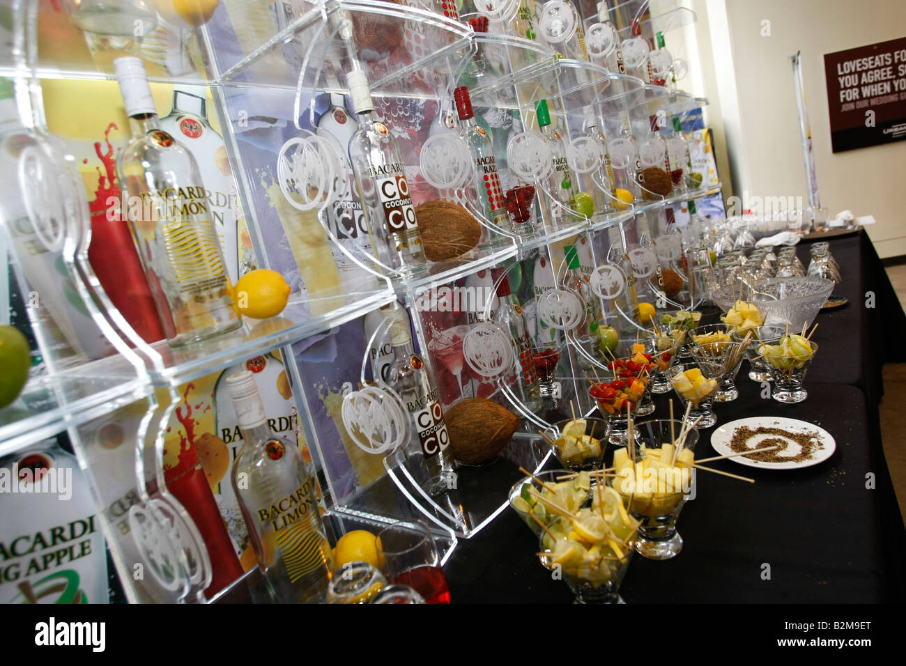 bacardi rum display bar Stock Photo - Alamy