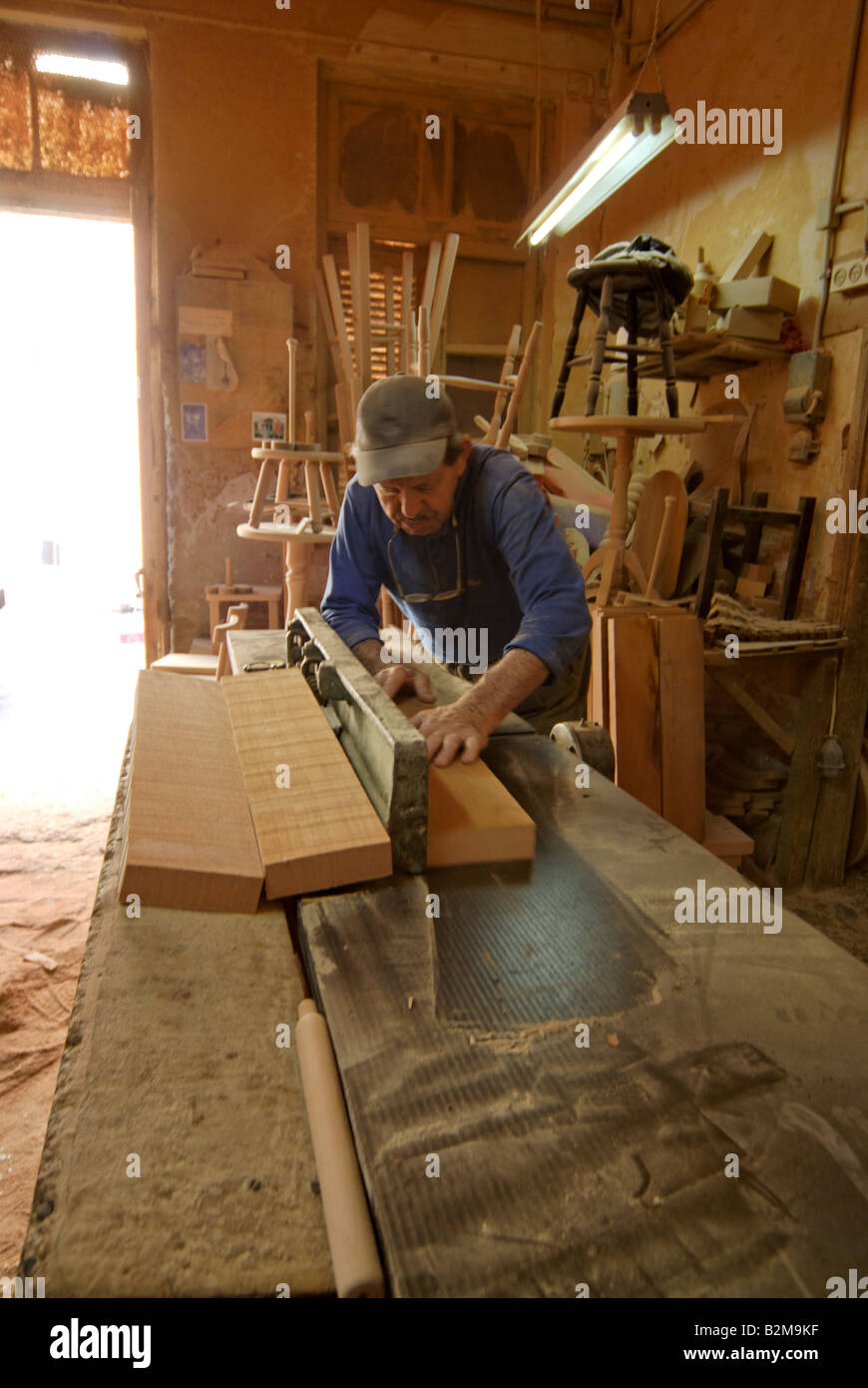 Carpenter at work in his workshop Stock Photo - Alamy