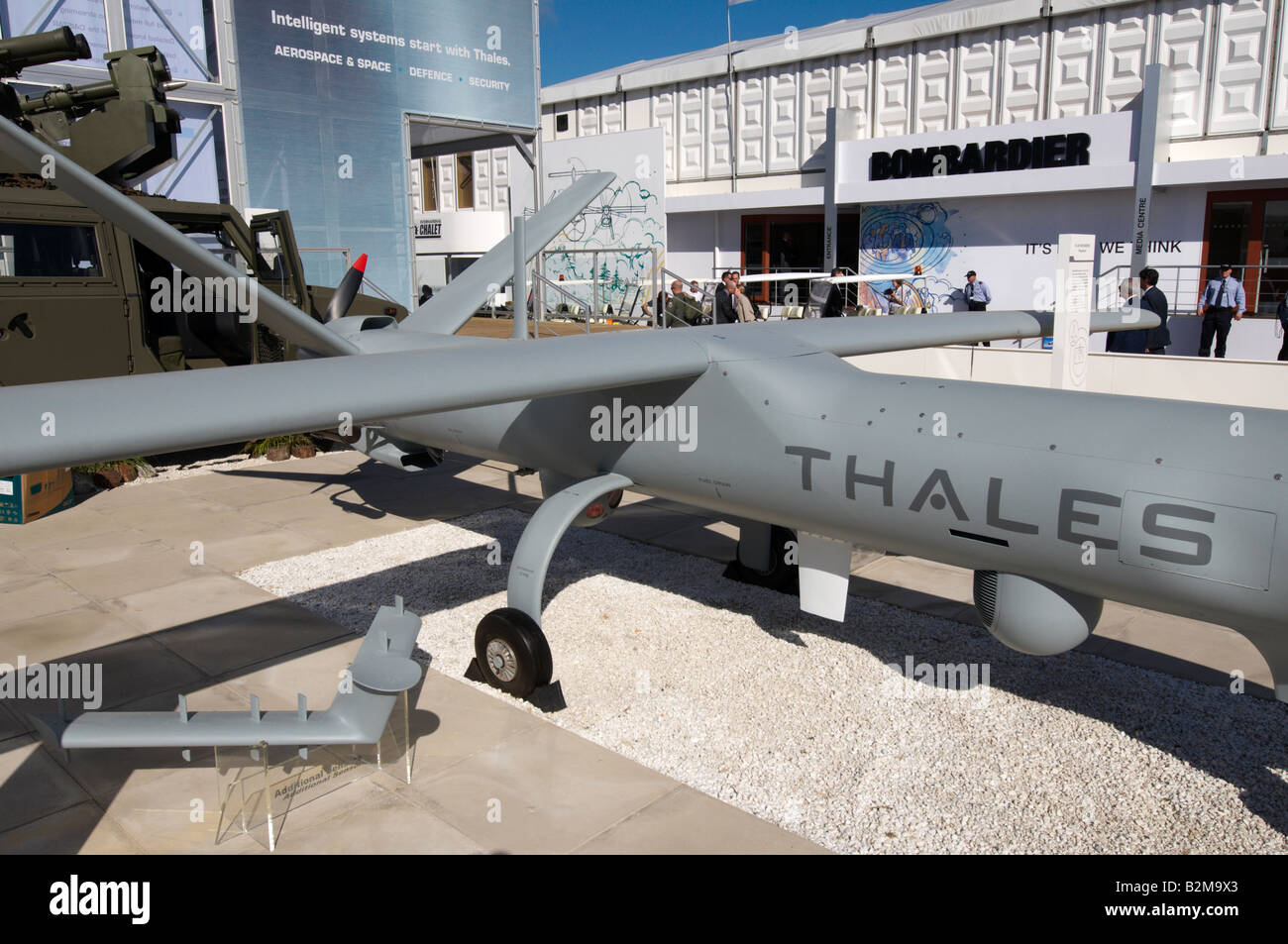 UK Watchkeeper UAV Unmanned Aerial Vehicle Farnborough Air Show 2008 ...