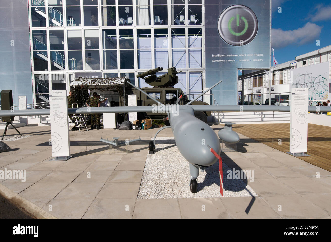UK Watchkeeper UAV Unmanned Aerial Vehicle Farnborough Air Show 2008 ...