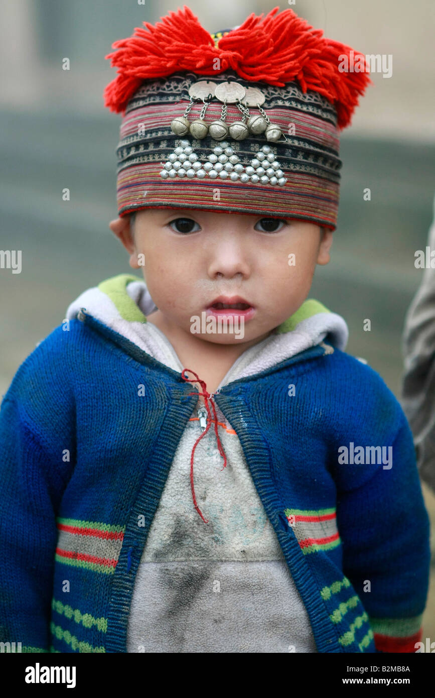 Red Dao boy at the village school at Thanh Kim, near Sapa, Vietnam ...