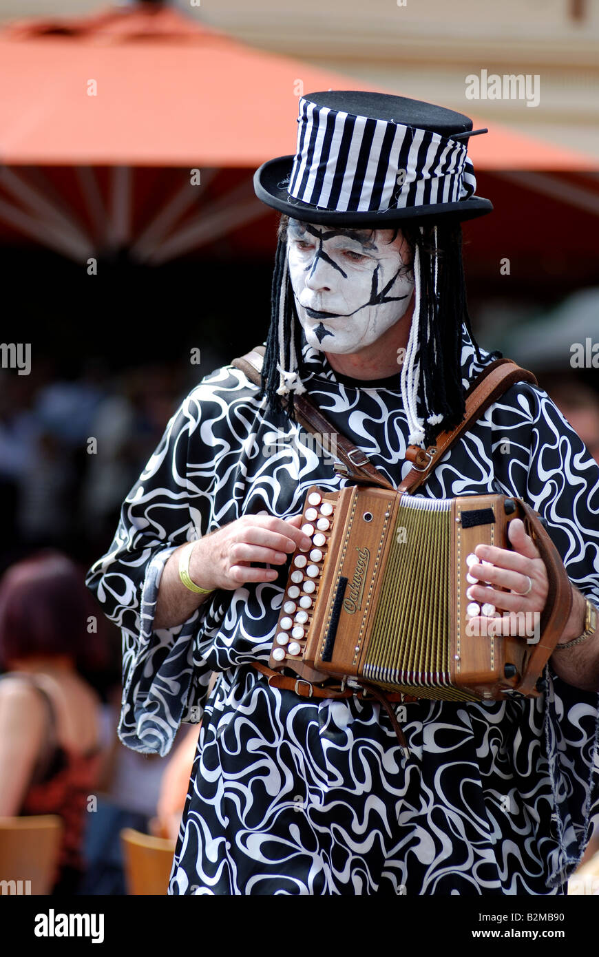 Pig Dyke Molly morris dance melodeon player at Warwick Folk Festival ...