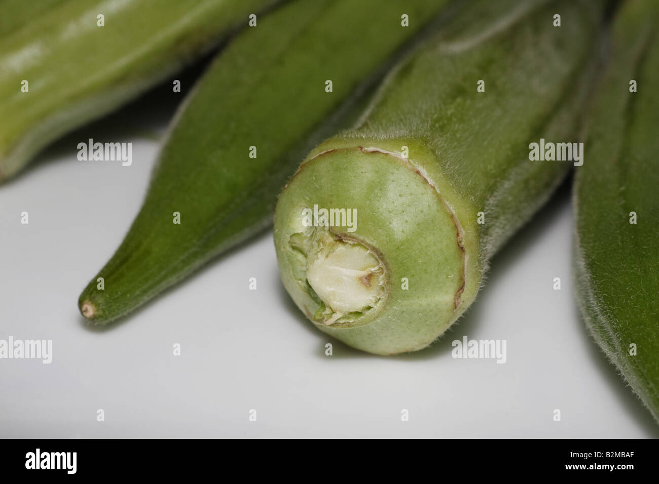 Many Okra Vegetables Stock Photo - Alamy