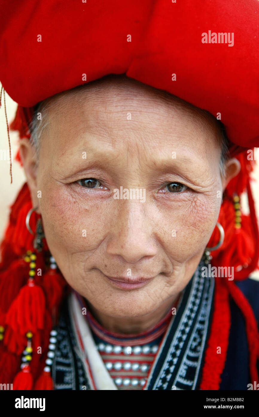 Red Dao woman at the village of Thanh Kim, near Sapa, Vietnam Stock ...