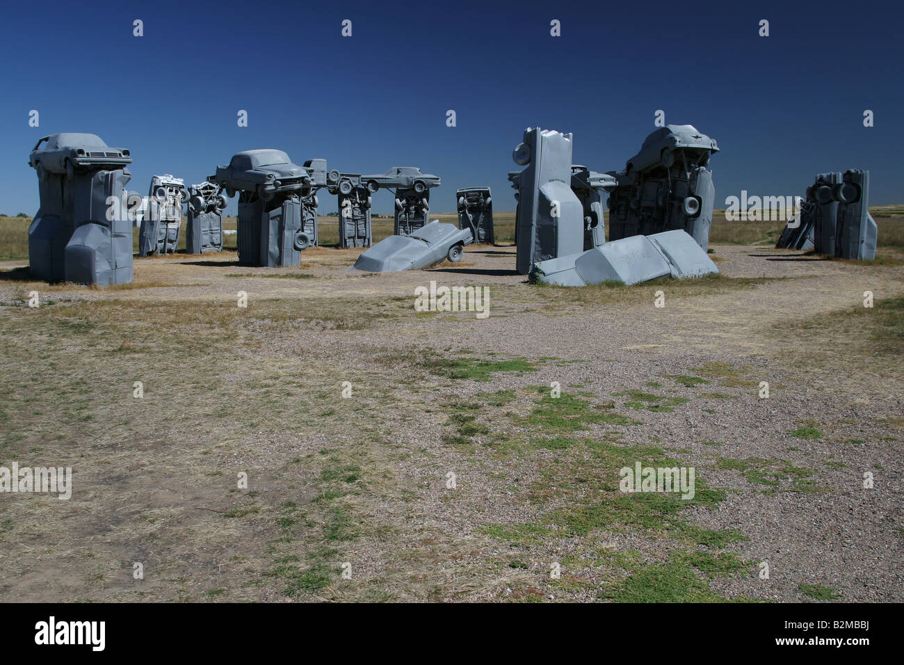 Carhenge, replica of England's Stonehenge, an artwork made from old ...