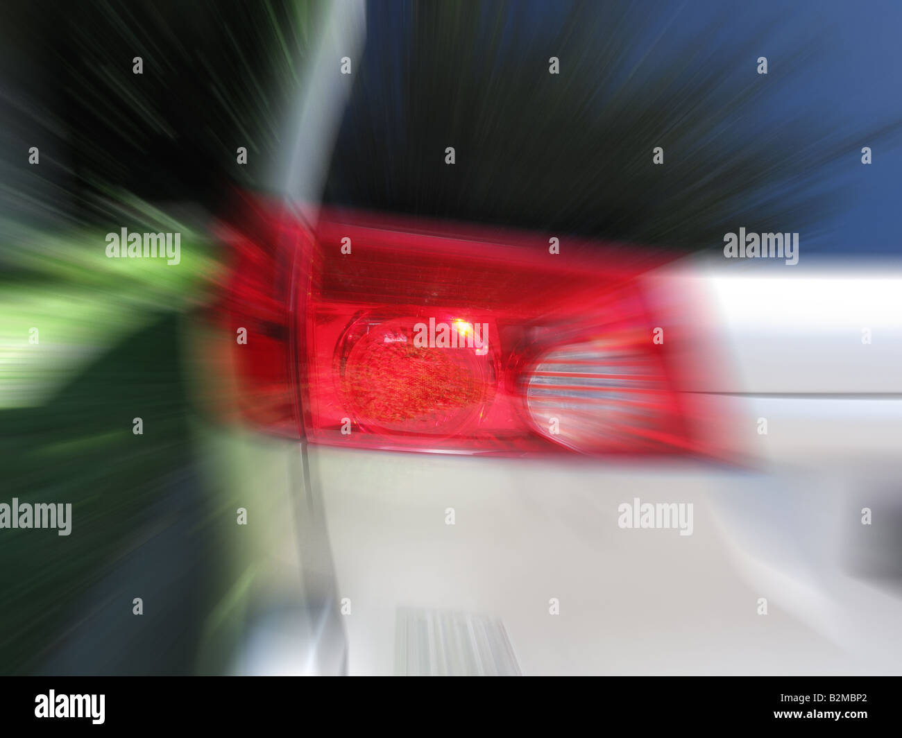 Speed. Automobile tail lights Stock Photo - Alamy