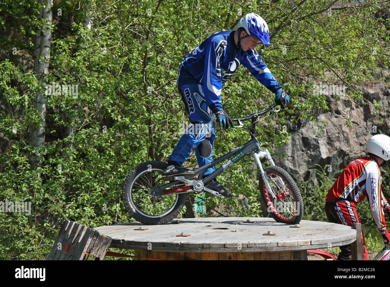 Young man on a BMX bike Stock Photo - Alamy