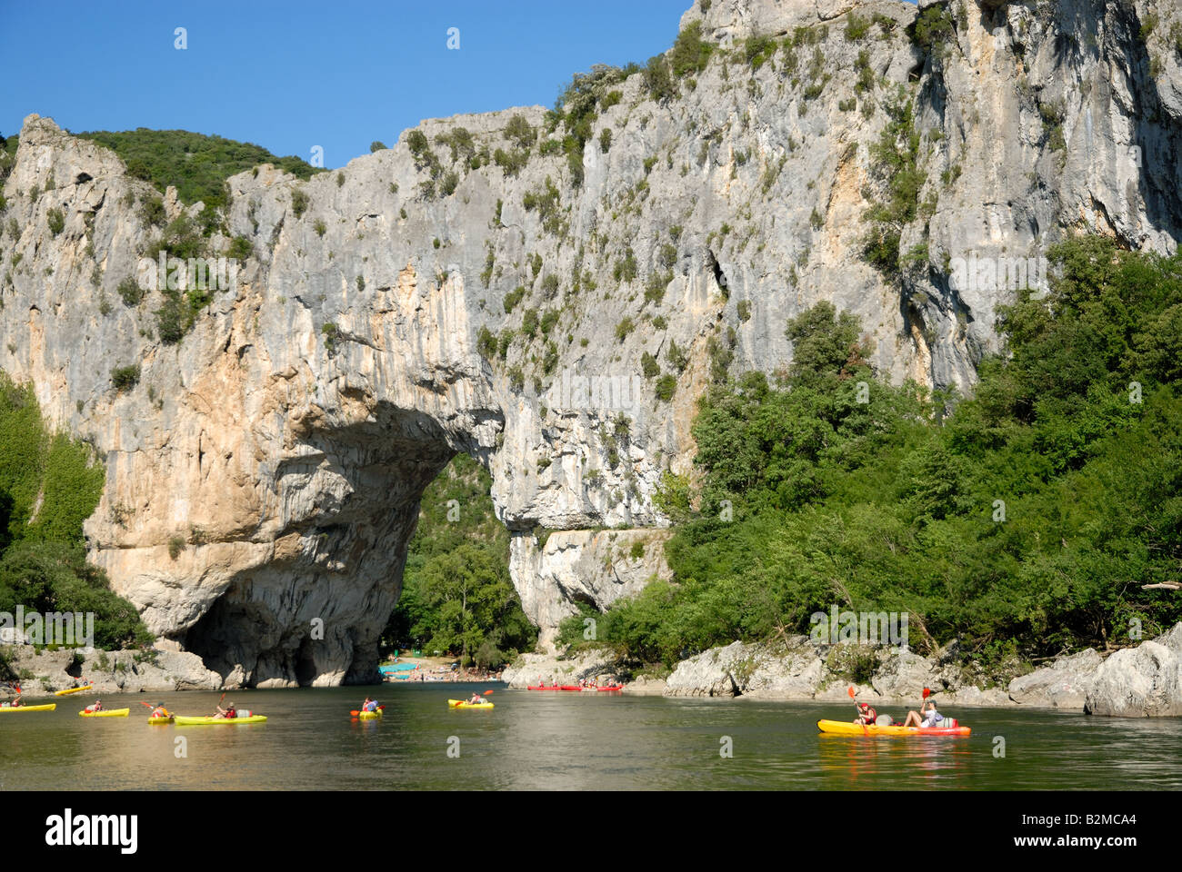 Pont d'Arc (arch bridge) over the Ardèche River, France Stock Photo - Alamy